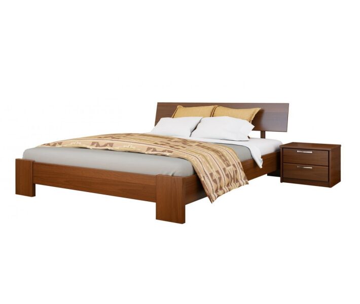 Двуспальная кровать Estella Титан Массив 2Л4 160 см х 190 см Ольха ...