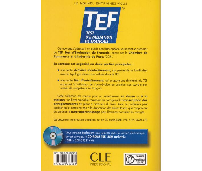 Книга TEF. Test D'evaluation De Francais: 250 Activites купить в Киеве ...