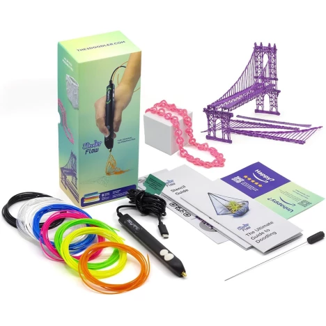 3D-ручка 3Doodler Flow для проф. використання – синя (8 стрижнів ...