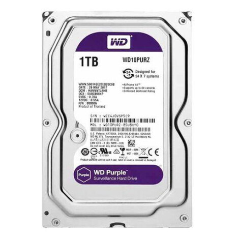 Жорсткий диск Western Digital Purple 1TB WD10PURZ 3.5 SATA III (12825 ...