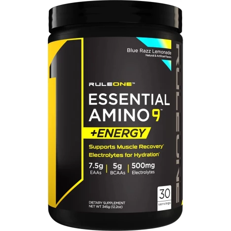 Амінокислота Rule 1 Essential Amino 9 + Energy, 30 порцій Ожинний ...