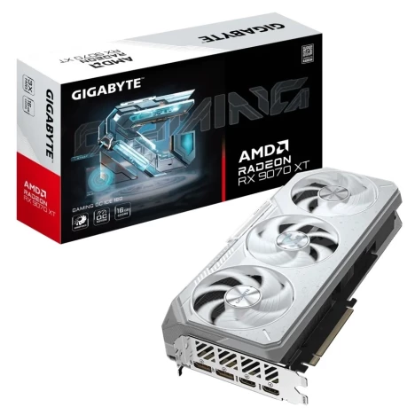 Відеокарта amd radeon rx 9070 xt 16gb gddr6 gaming oc ice gigabyte (gv ...