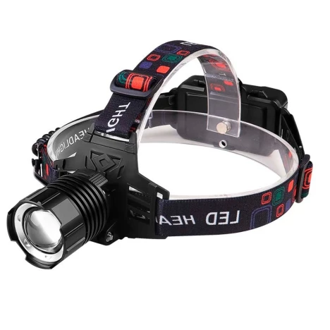 Ліхтар налобний PLD-T116-PM30-TG, zoom, Power Bank, АКБ 3x18650, ЗУ ...