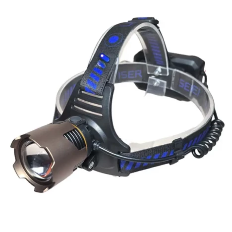 Ліхтар налобний акумуляторний A49-TG, Power Bank, 3×18650, USB Type-C ...