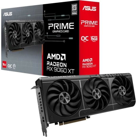 Відеокарта Radeon RX 9060 XT, Asus, PRIME OC, 16Gb GDDR6, 128-bit, HDMI ...